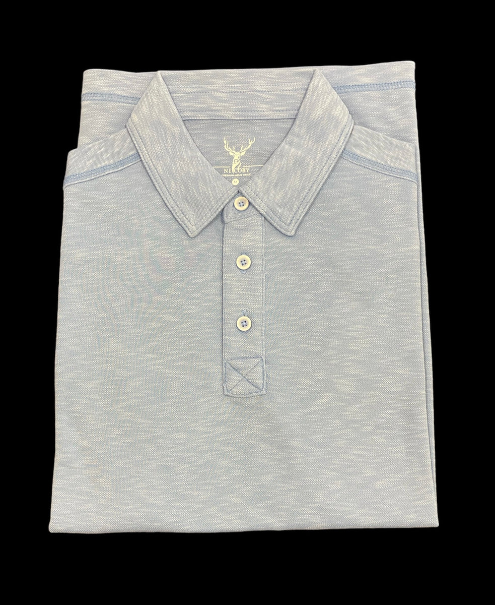 NICOBY SS SUPER SOFT SLUB POLO - PERIWINKLE – 580 South Mens & Boys ...